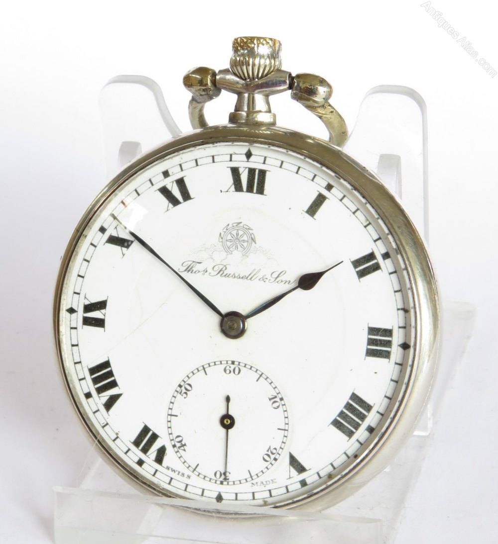 Antiques Atlas - Antique Silver Thomas Russell Pocket Watch, 1919