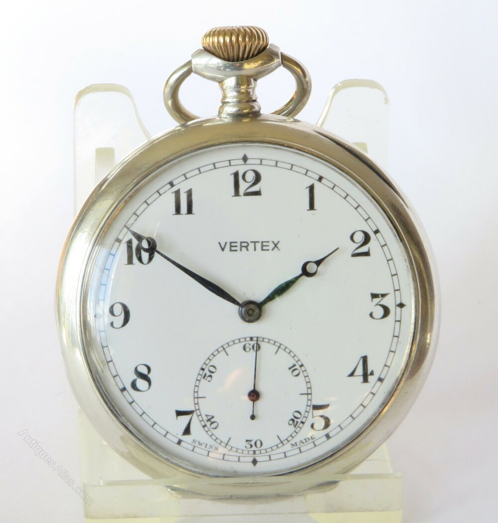 Antiques Atlas - Antique Silver Vertex Pocket Watch, 1919 as170a13531