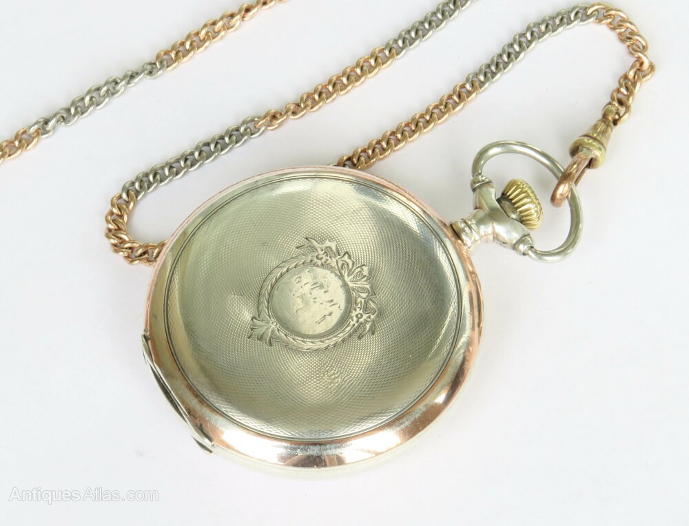 Antiques Atlas - Antique Silver Zenith Pocket Watch And Chain as170a13286