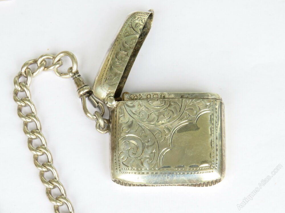Antiques Atlas - Antique Silver Double Watch Albert With Vesta as170a12819