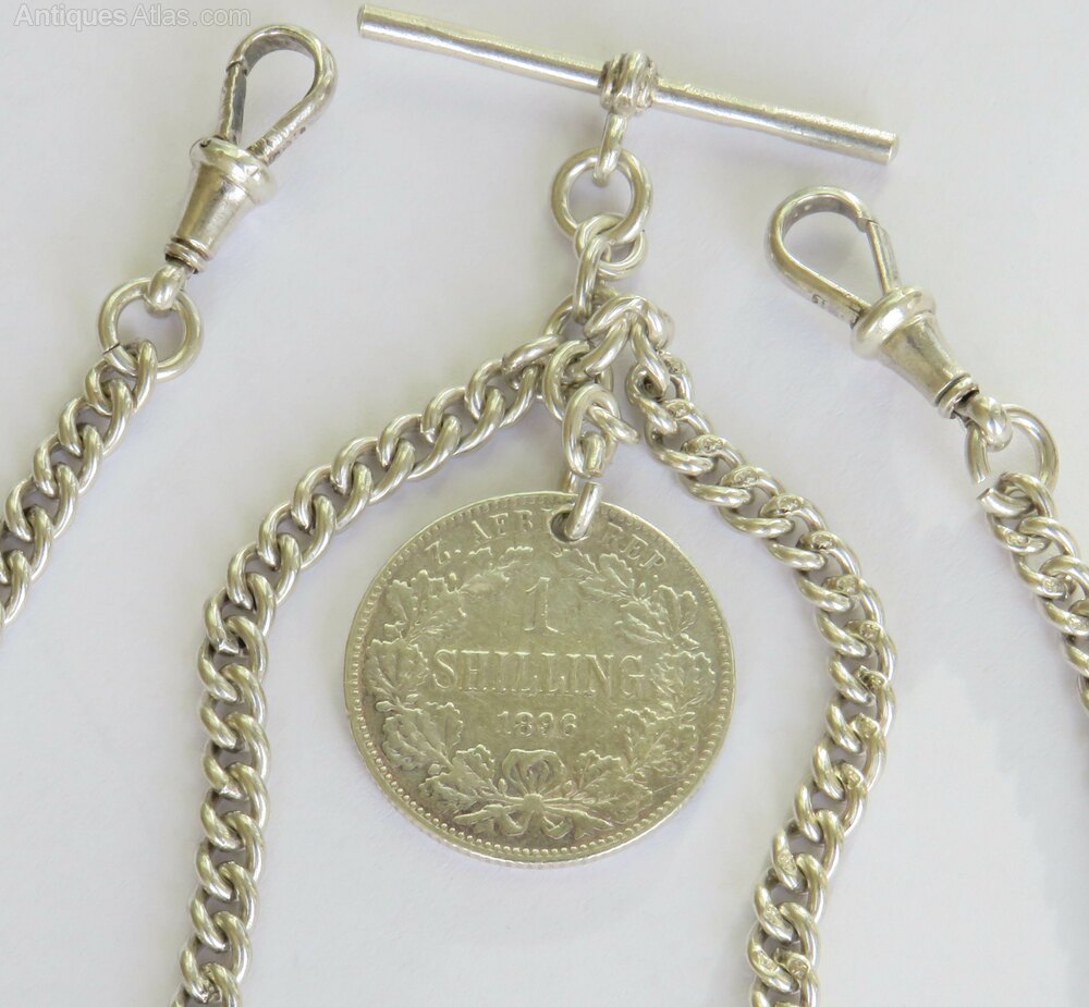 Antiques Atlas - Antique Silver Double Watch Chain, 1910 as170a13337