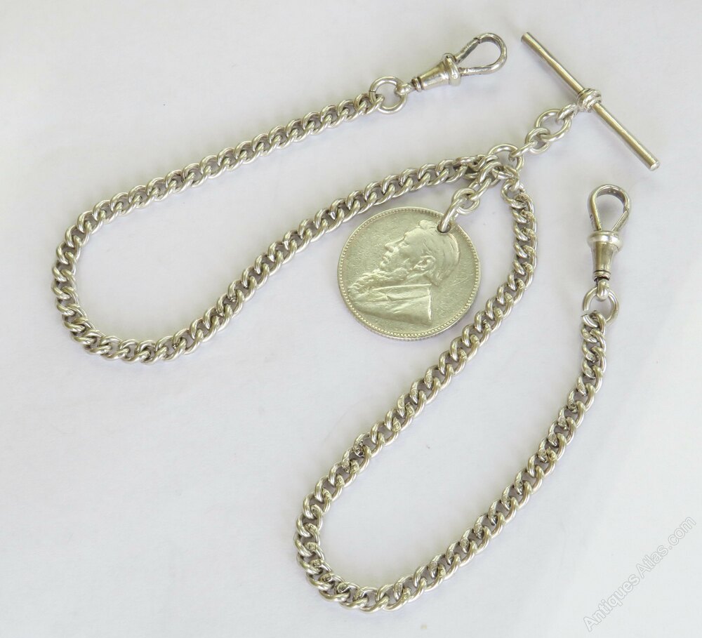 Antiques Atlas - Antique Silver Double Watch Chain, 1910 as170a13337