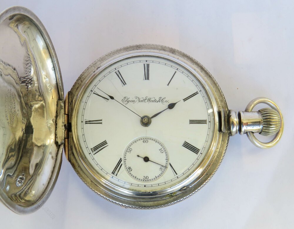 Antiques Atlas - Antique Silver Full Hunter Elgin Pocket Watch 1889 ...