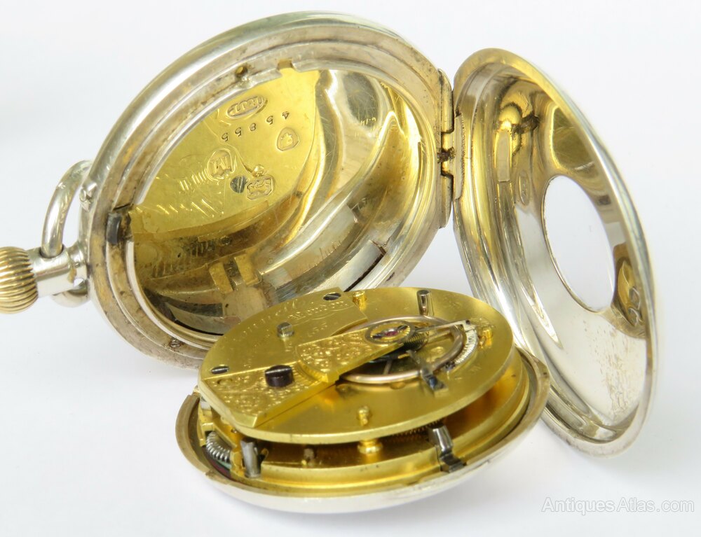 Antiques Atlas - Antique Silver Half Hunter Pocket Watch, 1887 as170a14096
