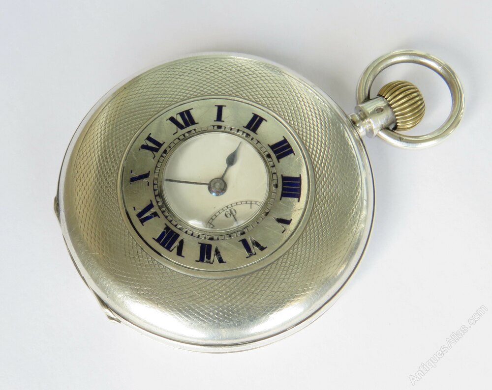 Antiques Atlas - Antique Silver Half Hunter Pocket Watch, 1919 as170a13118
