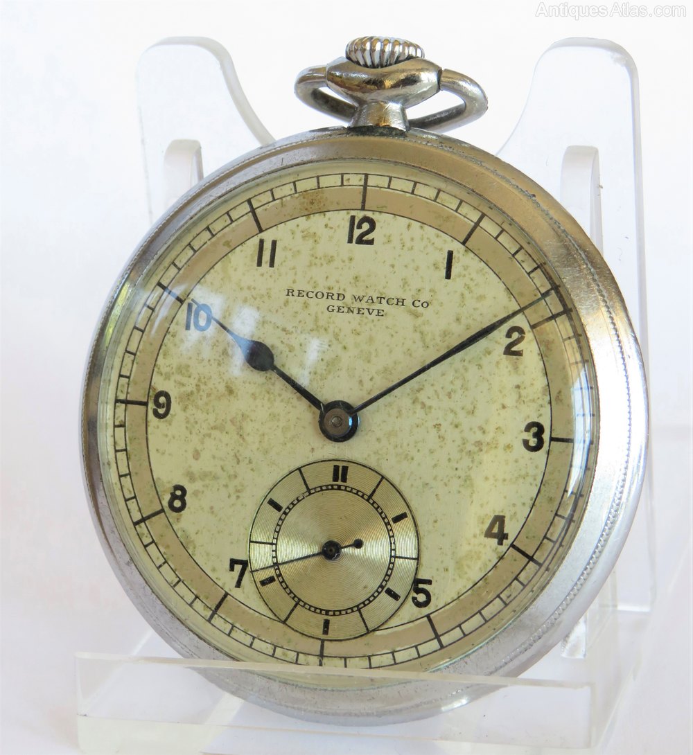 Antiques Atlas - Art Deco Record Pocket Watch as170a8113