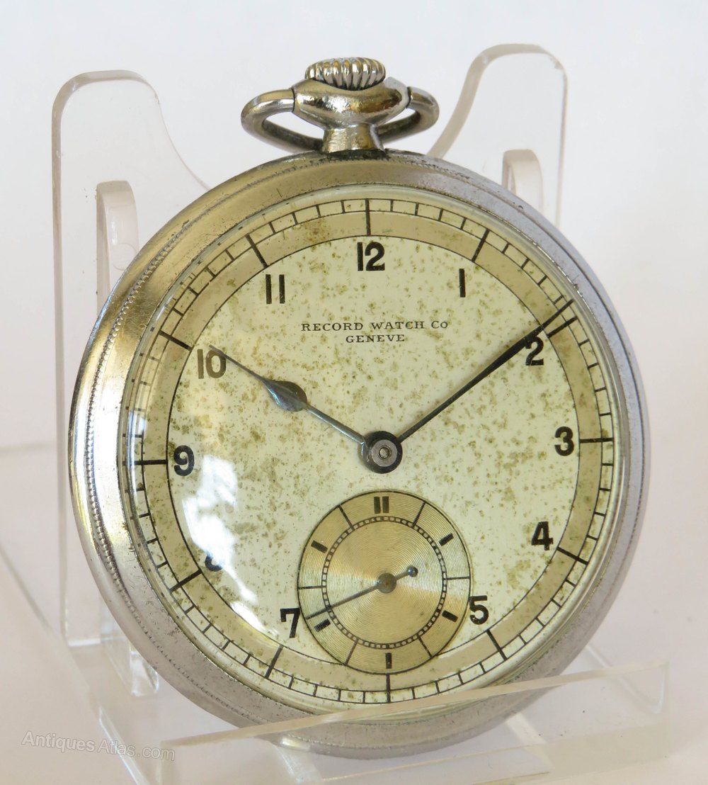 Antiques Atlas - Art Deco Record Pocket Watch as170a8113