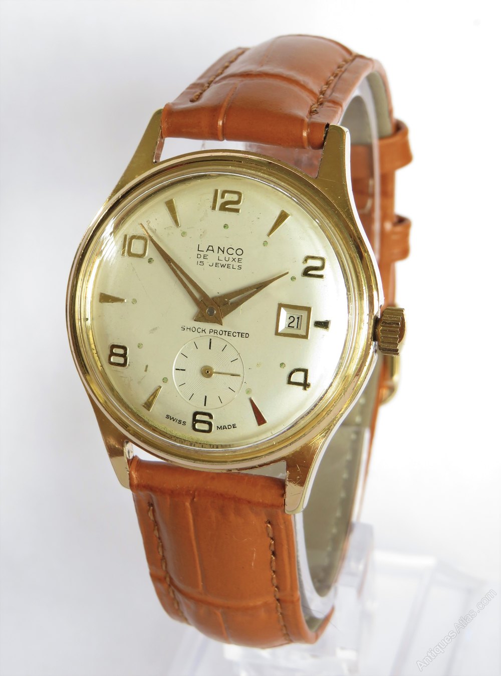 Antiques Atlas - Gent 1950s Lanco De Luxe Wrist Watch