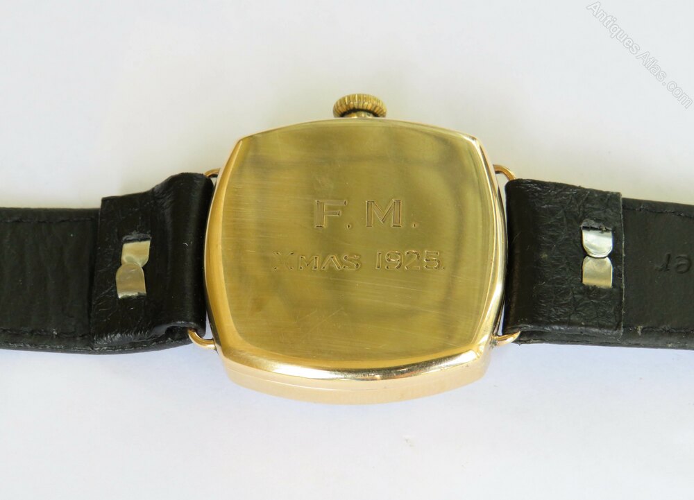 Antiques Atlas - Gents 1920s 9ct Gold Waltham Wrist Watch