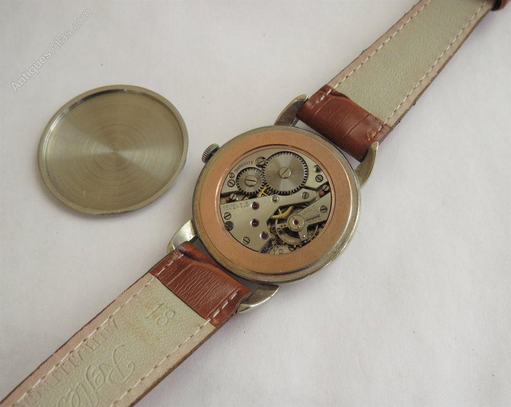 Antiques Atlas - Gents 1940s Delbana Wristwatch as170a6022
