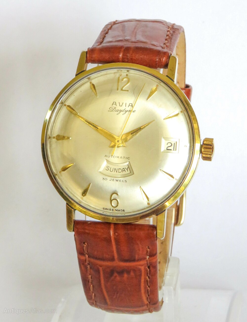 Antiques Atlas - Gents 1950s Avia Daytyme Wrist Watch as170a12674