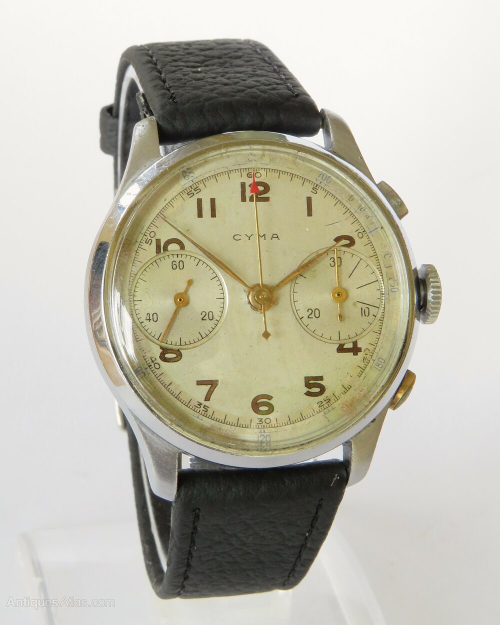 Antiques Atlas - Gents 1950s Cyma Chronograph / Wrist Watch as170a13258