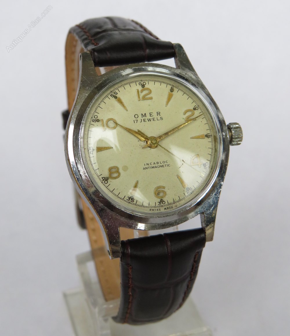 Antiques Atlas - Gents 1950s Omer Wrist Watch By Otto Maire SA as170a6270