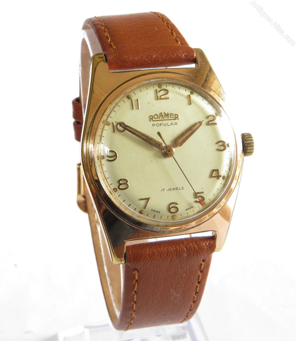 Antiques Atlas - Gents 1950s Roamer Popular Wrist Watch