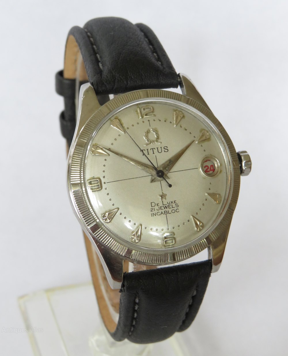 Antiques Atlas - Gents 1950s Titus De Luxe Automatic Wrist Watch