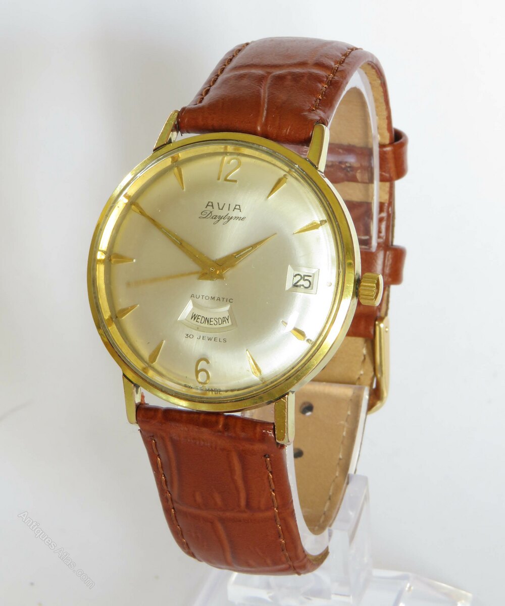 Antiques Atlas - Gents 1960s Avia DayTyme Wrist Watch as170a14820