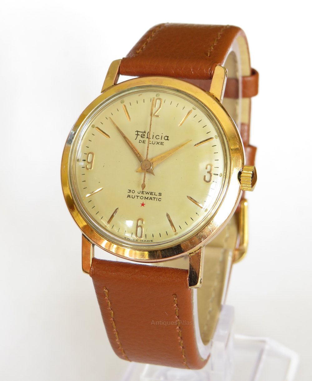 Antiques Atlas - Gents 1960s Felicia De Luxe Wrist Watch as170a11345