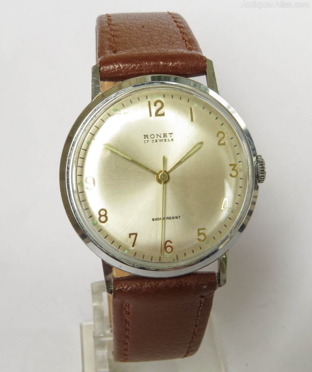 Antiques Atlas - Gents 1960s Ronet Watch From Rone as170a9859