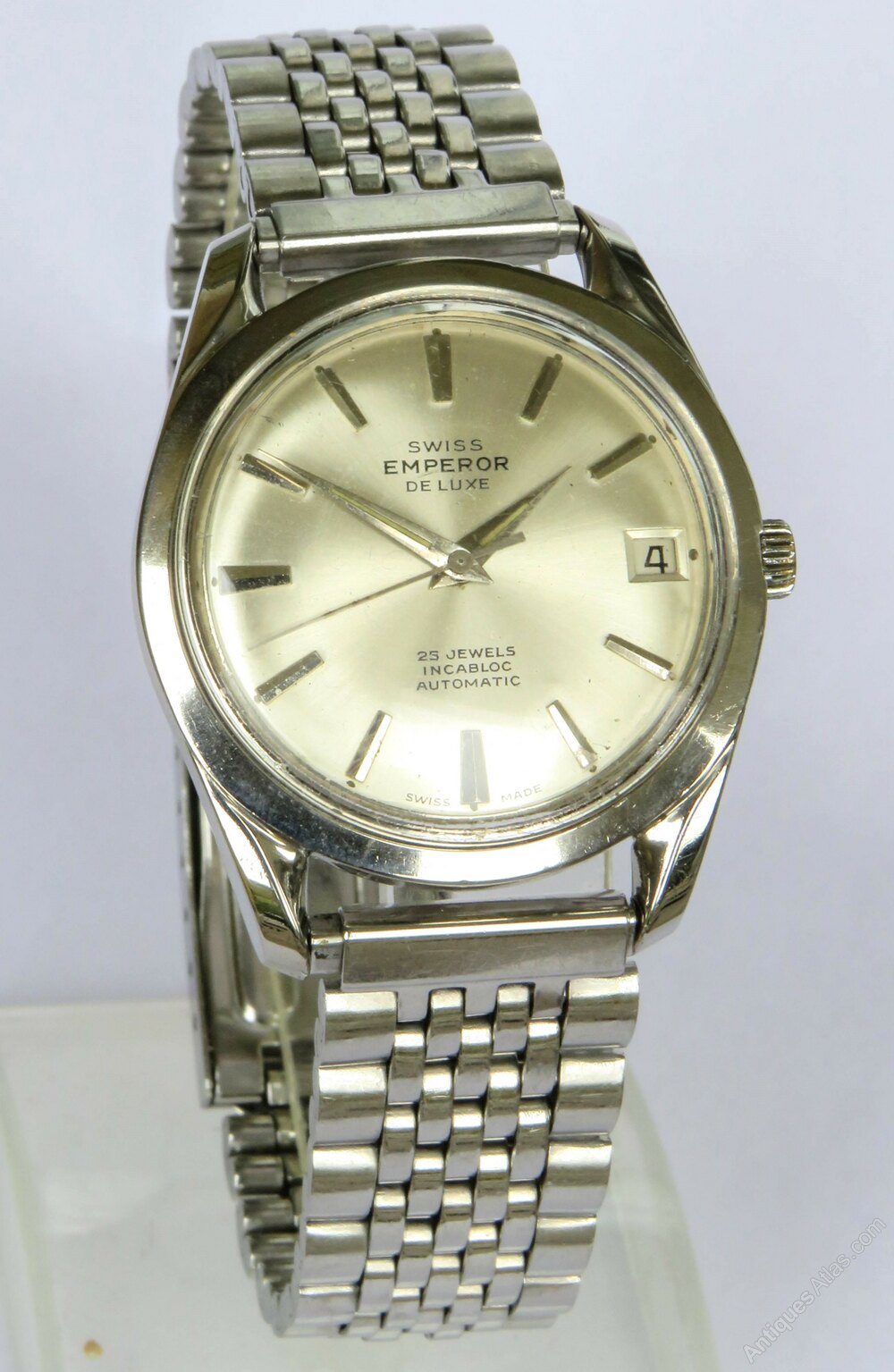 Antiques Atlas - Gents 1960s Swiss Emperor De Luxe Automatic Watch ...