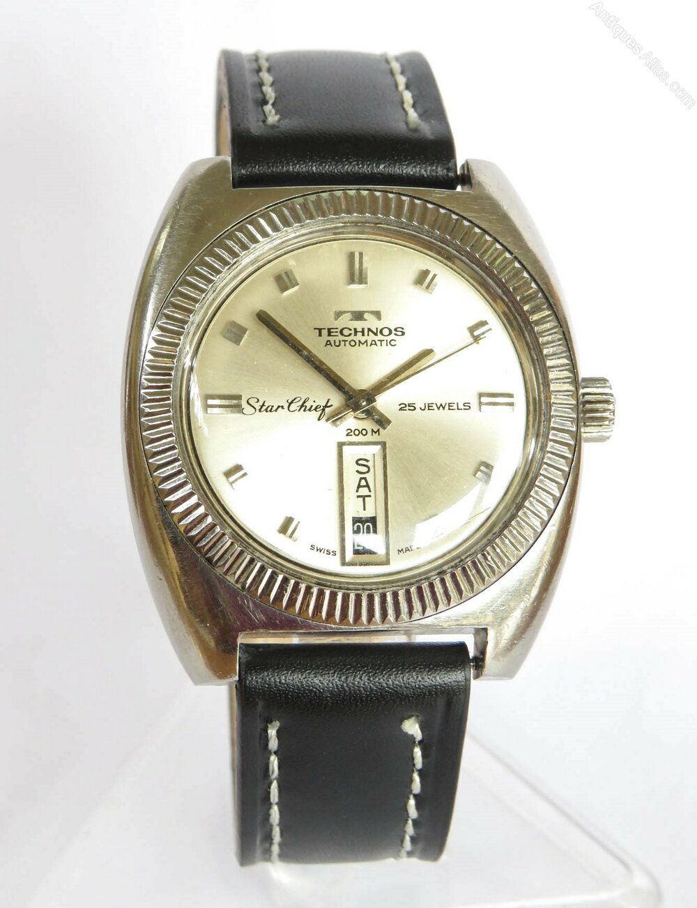 Antiques Atlas - Gents 1960s Technos Star Chief Day Date Watch as170a13736