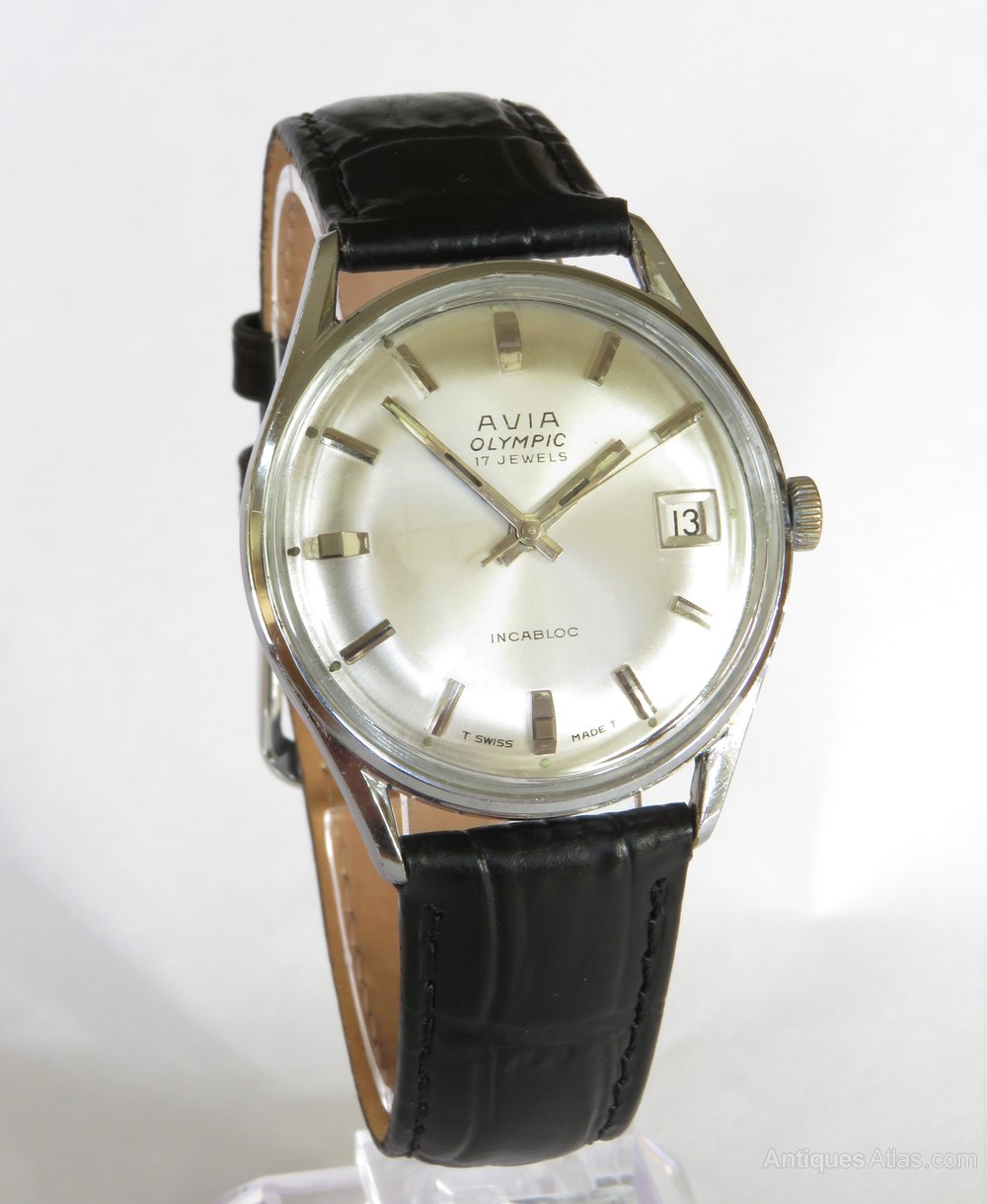 Antiques Atlas - Gents 1970s Avia Olympic Wrist Watch