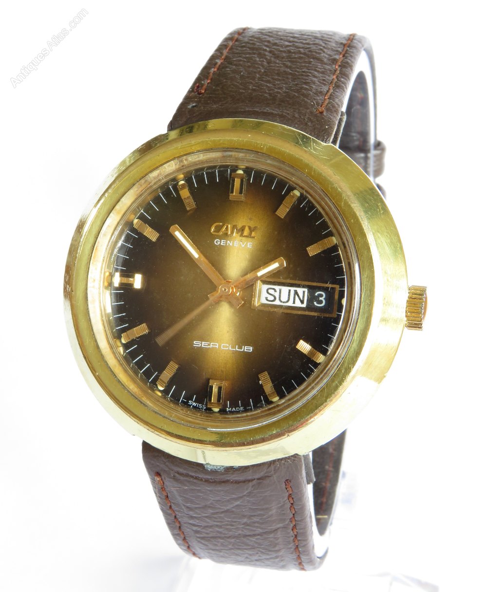 Antiques Atlas - Gents 1970s Camy Sea Club Wrist Watch