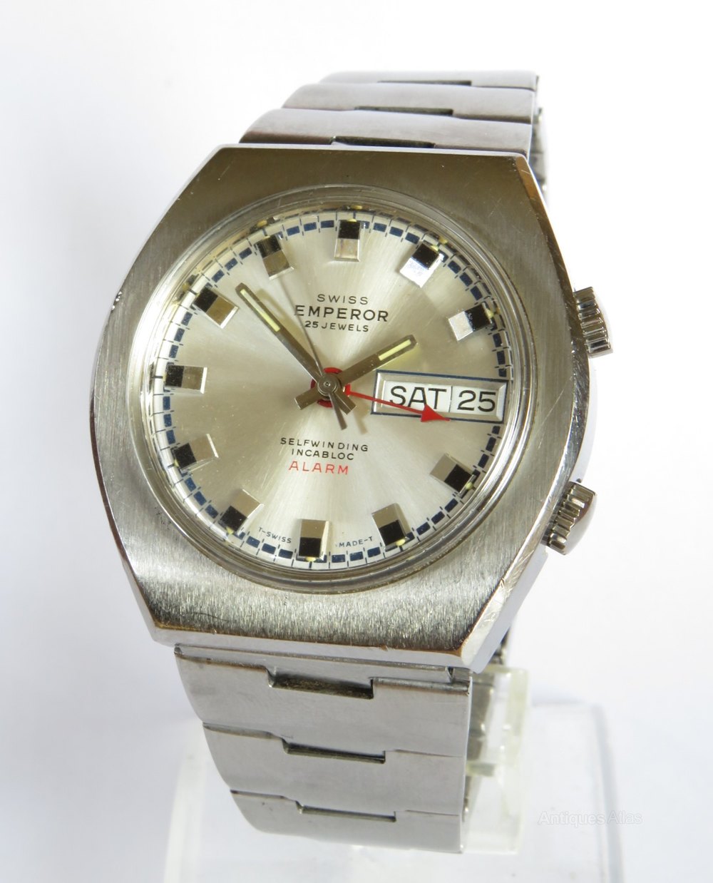 Antiques Atlas - Gents 1970s Swiss Emperor Alarm Wrist Watch