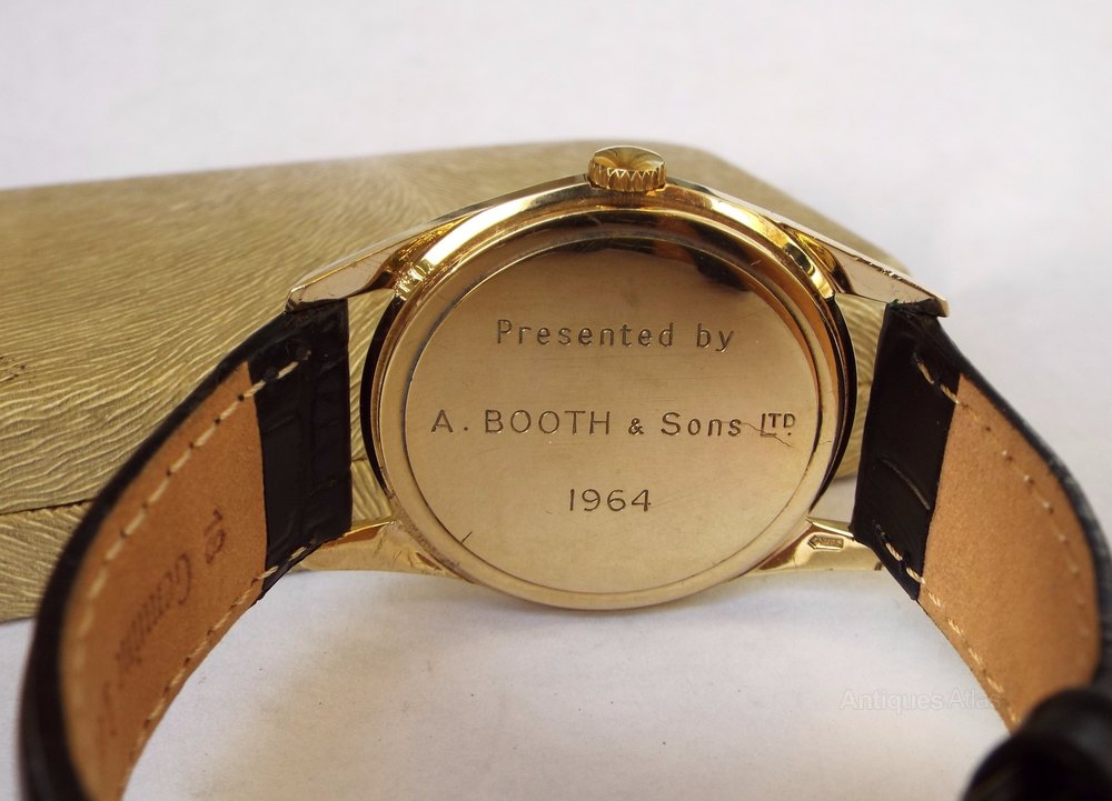Antiques Atlas - Gents 9 Carat Gold Everite Wrist Watch, 1961 as170a6388