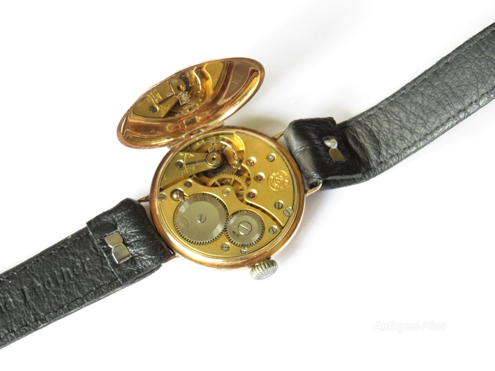 Antiques Atlas - Gents 9ct Gold Atlas Wrist Watch By Stauffer