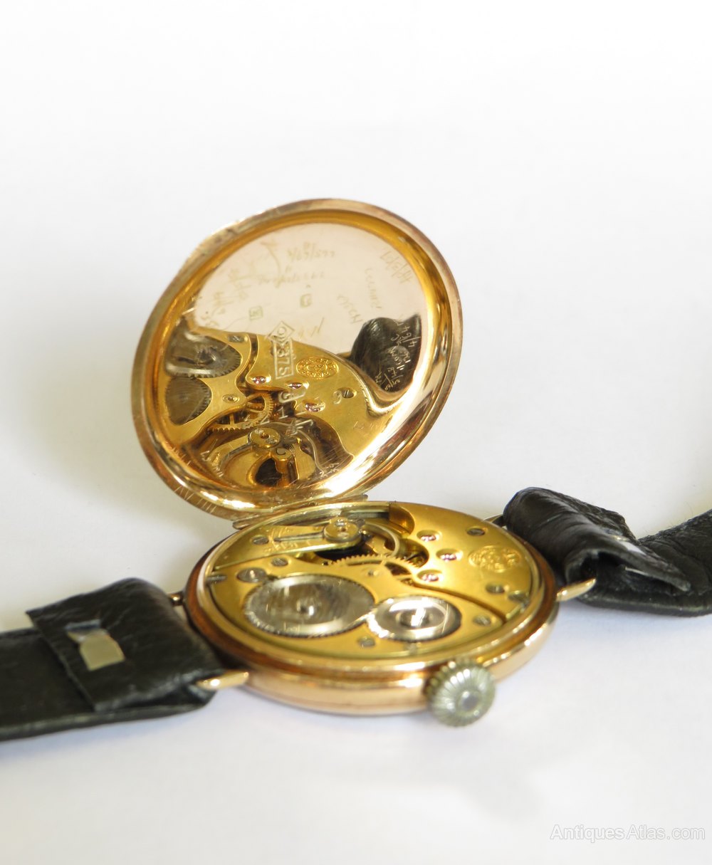 Antiques Atlas - Gents 9ct Gold Atlas Wrist Watch By Stauffer