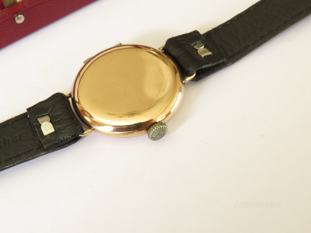 Antiques Atlas - Gents 9ct Gold Atlas Wrist Watch By Stauffer