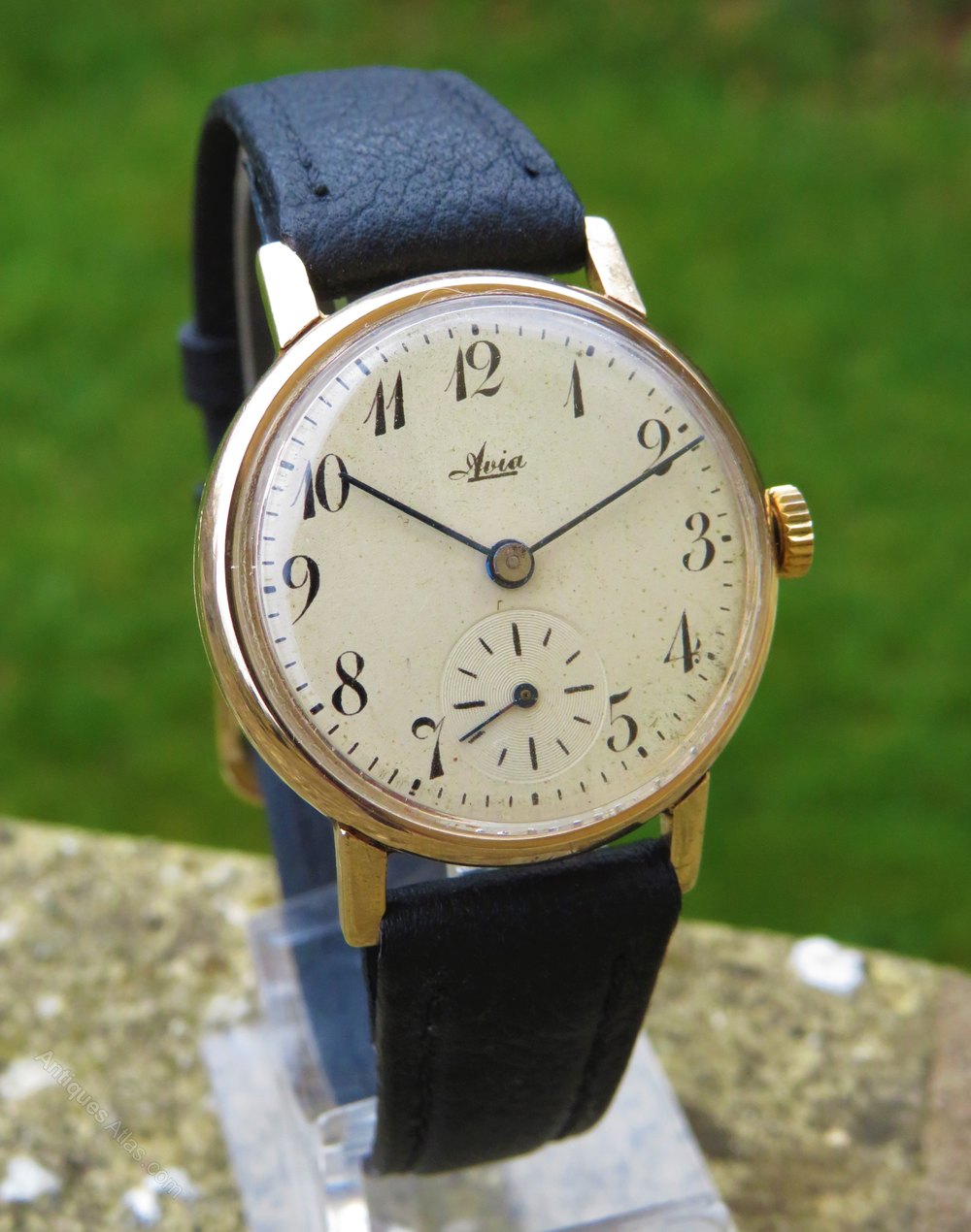 Antiques Atlas - Gents 9ct Gold Avia Wrist Watch, 1946