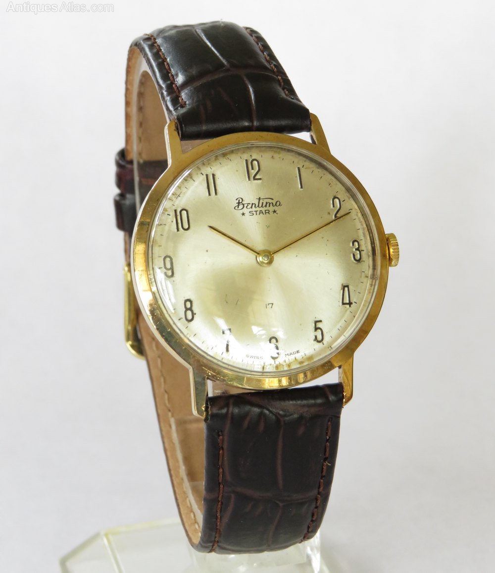Antiques Atlas - Gents 9ct Gold Bentima Star Wrist Watch, 1972