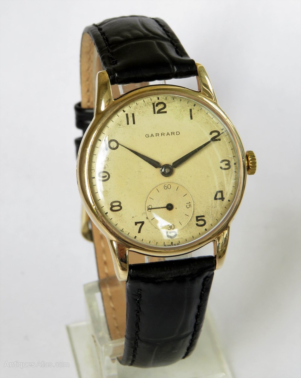 Antiques Atlas - Gents 9ct Gold Garrard Wrist Watch, 1958 as170a9265