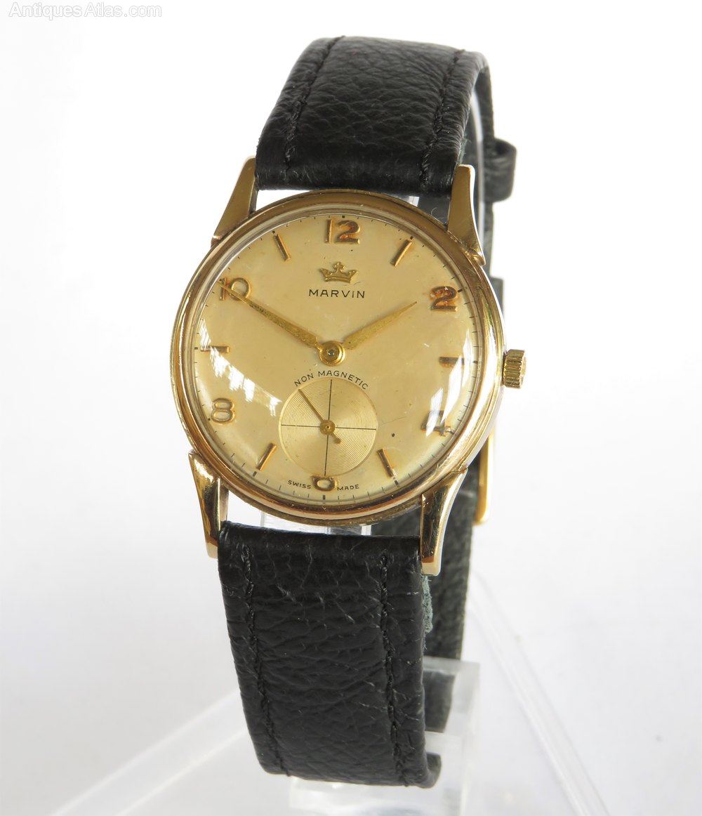 Antiques Atlas - Gents 9ct Gold Marvin Wrist Watch, 1958 as170a9818