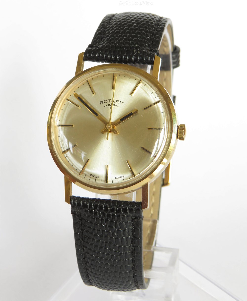 Antiques Atlas - Gents 9ct Gold Rotary Watch With Box And Papers ...