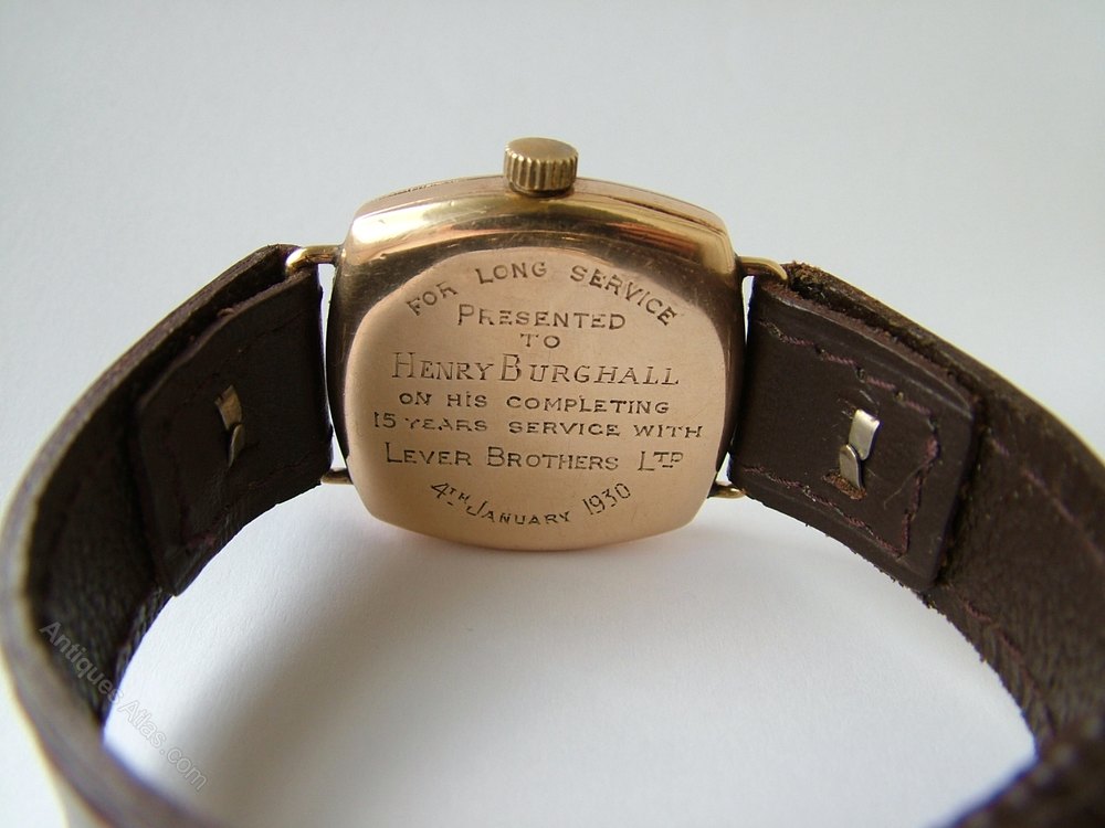 Antiques Atlas - Gents 9ct Gold Vertex Gents Wrist Watch, 1931