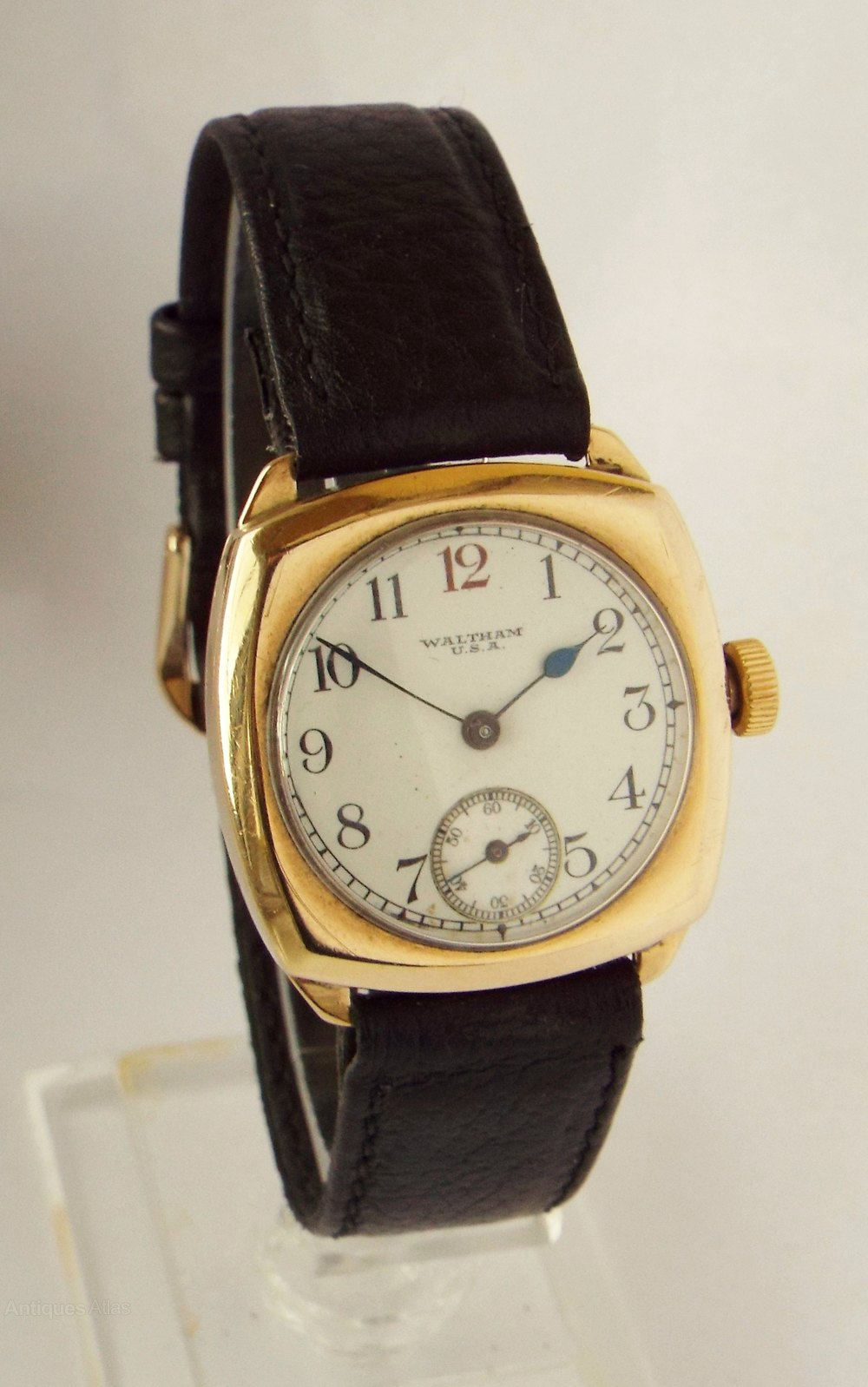 Antiques Atlas - Gents 9ct Gold Waltham Wrist Watch, 1933.