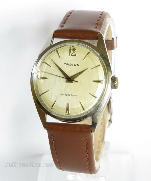 Antiques Atlas - Gents Croton Wrist Watch, C1960 as170a12053