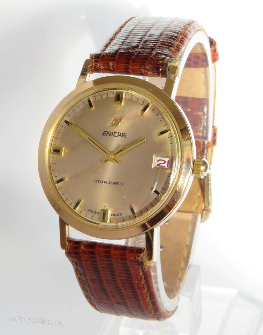 Antiques Atlas - Gents Enicar Star Jewels Wrist Watch as170a14337