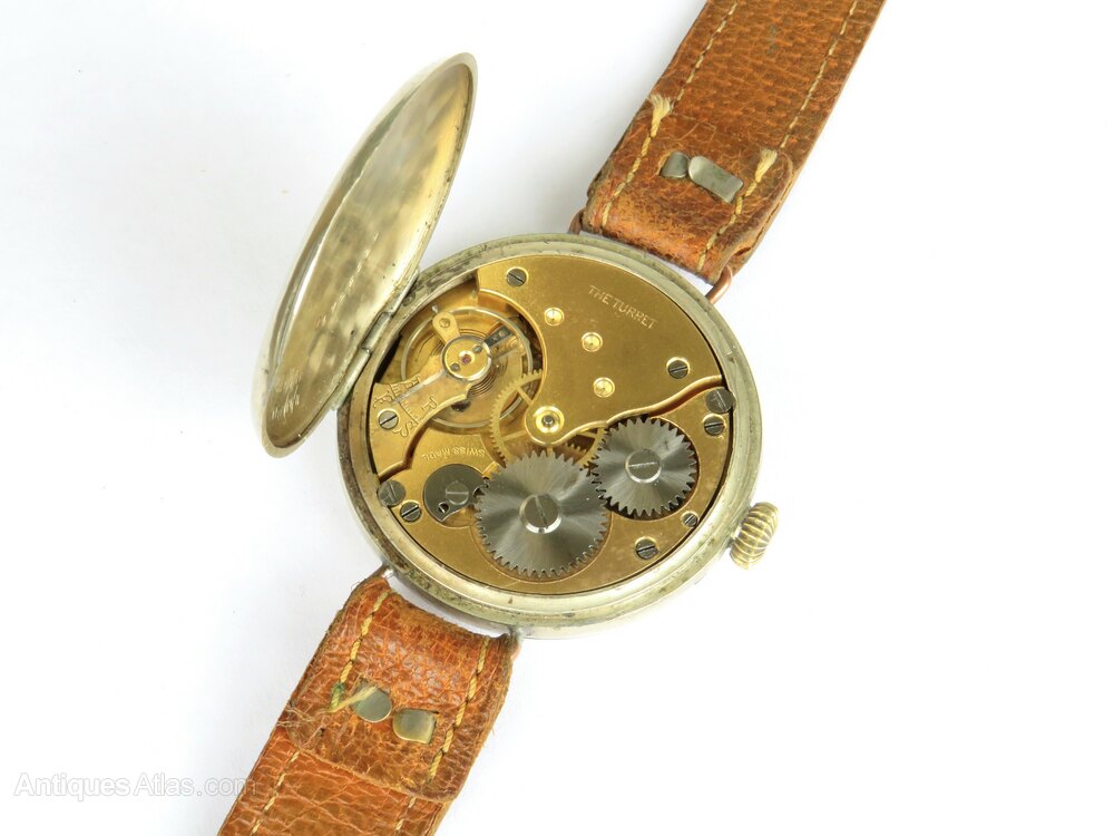 Antiques Atlas - Gents ‘Turret’ Large Trench Watch, Lawrence & Mayo ...