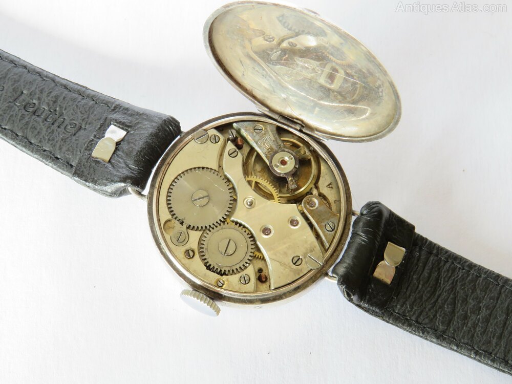 Antiques Atlas - Gents Antique Silver Wrist Watch, 1924 as170a12466