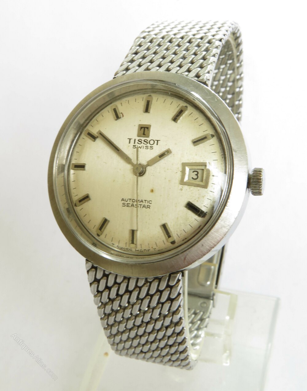 Antiques Atlas - Gents Good Sized Tissot Seastar Automatic Watch ...