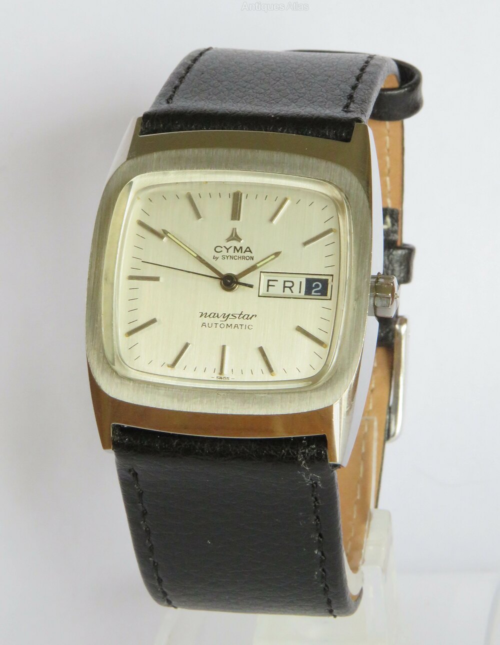 Antiques Atlas - Gents Retro Cyma Navystar Synchron Wrist Watch as170a12740