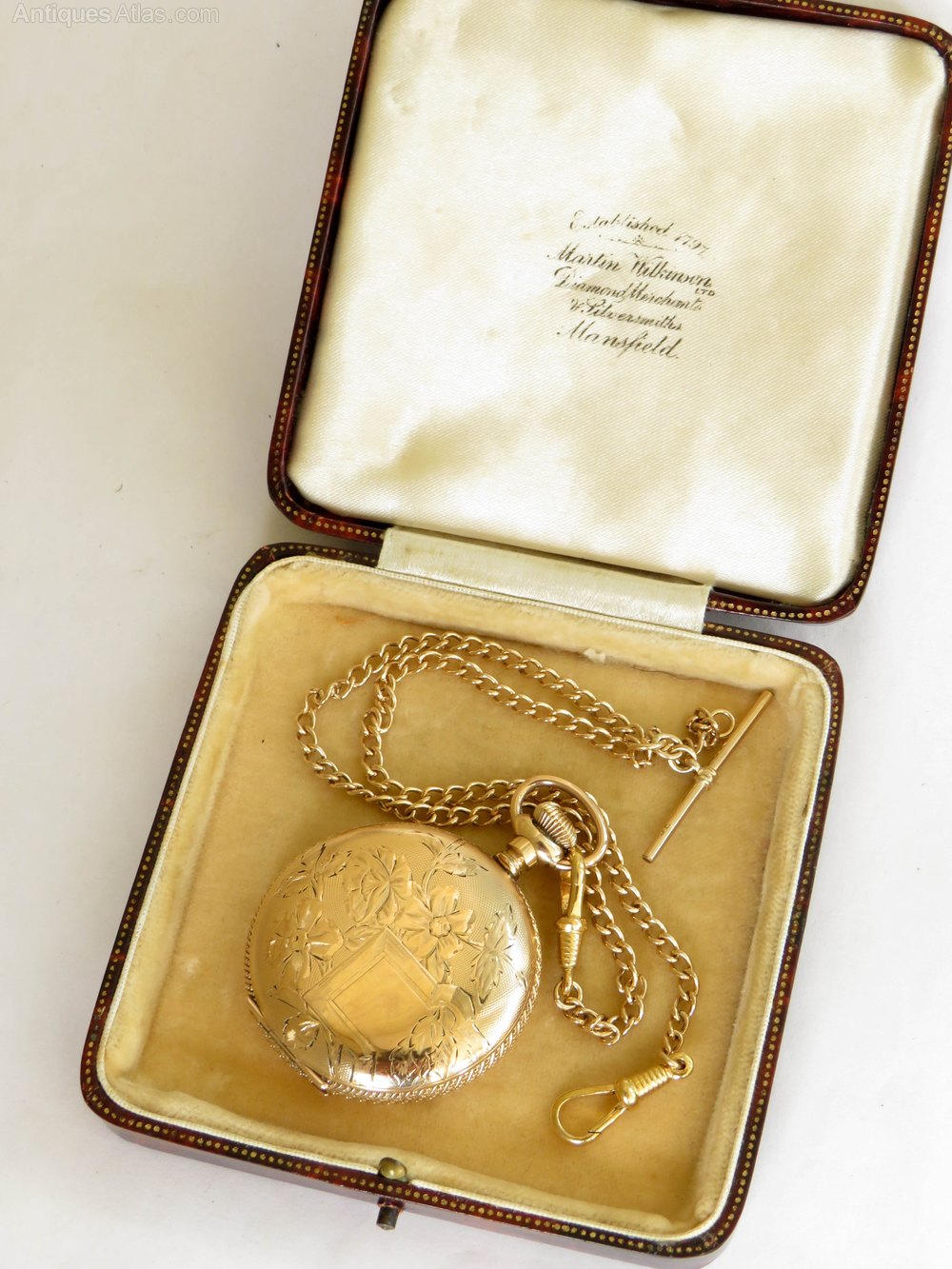 Antiques Atlas - Ladies Omega Full Hunter Fob Watch & Chain as170a9152