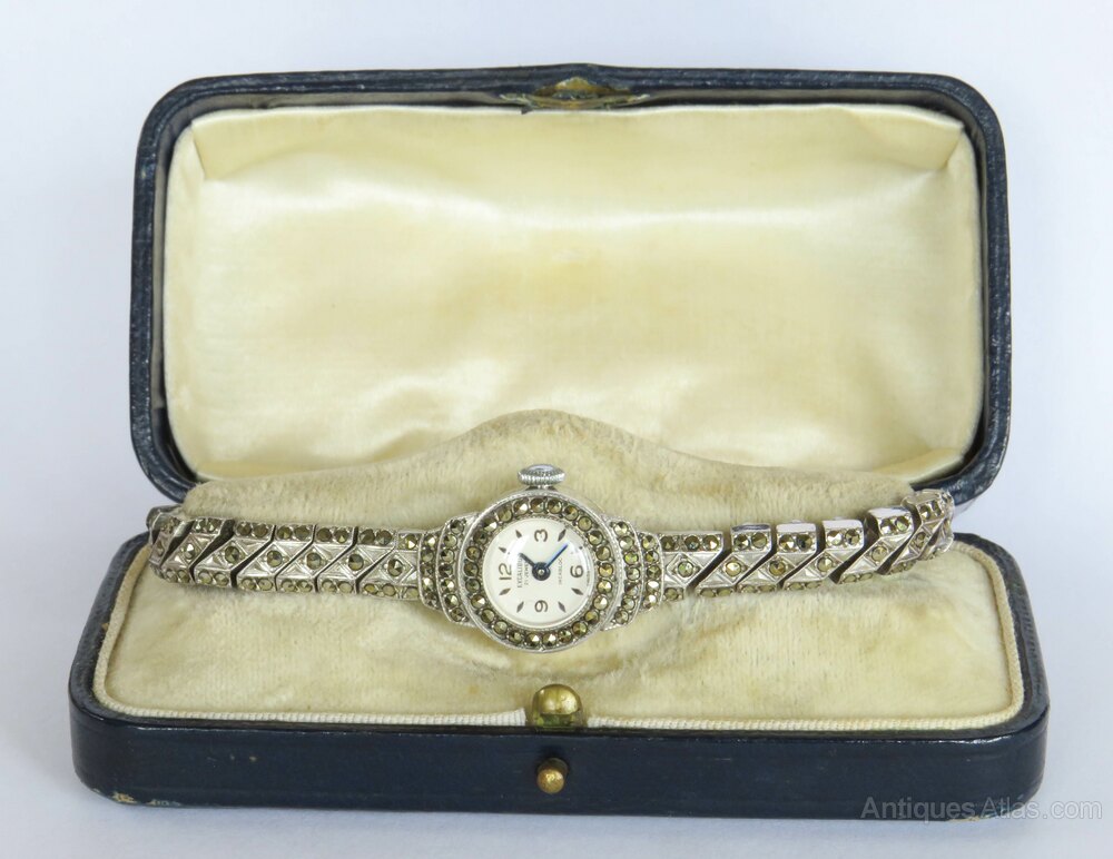 Antiques Atlas - Ladies Silver And Marcasite Excalibur Watch 1965 ...