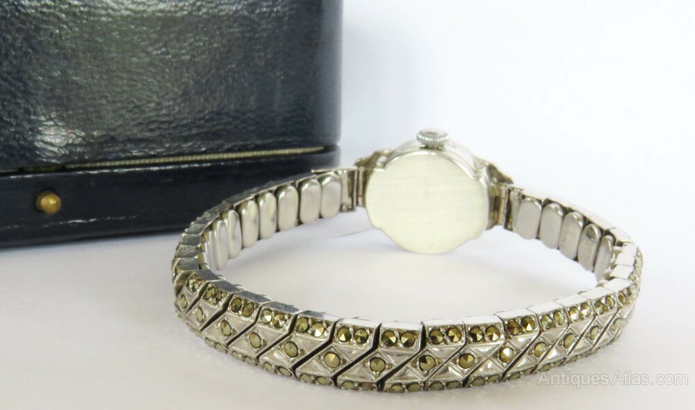 Antiques Atlas - Ladies Silver And Marcasite Excalibur Watch 1965 ...