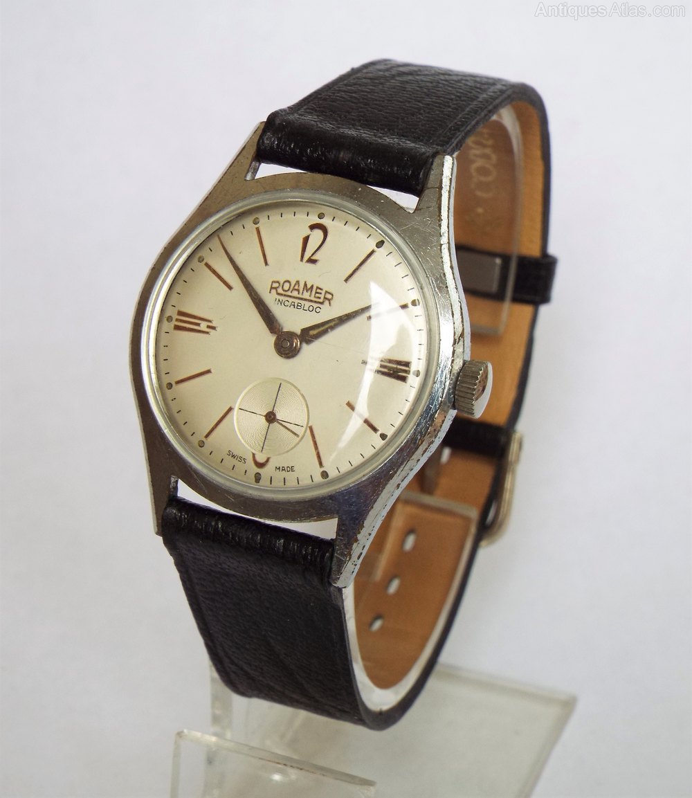Antiques Atlas - Mid-size 1950s Roamer Wrist Watch as170a5266