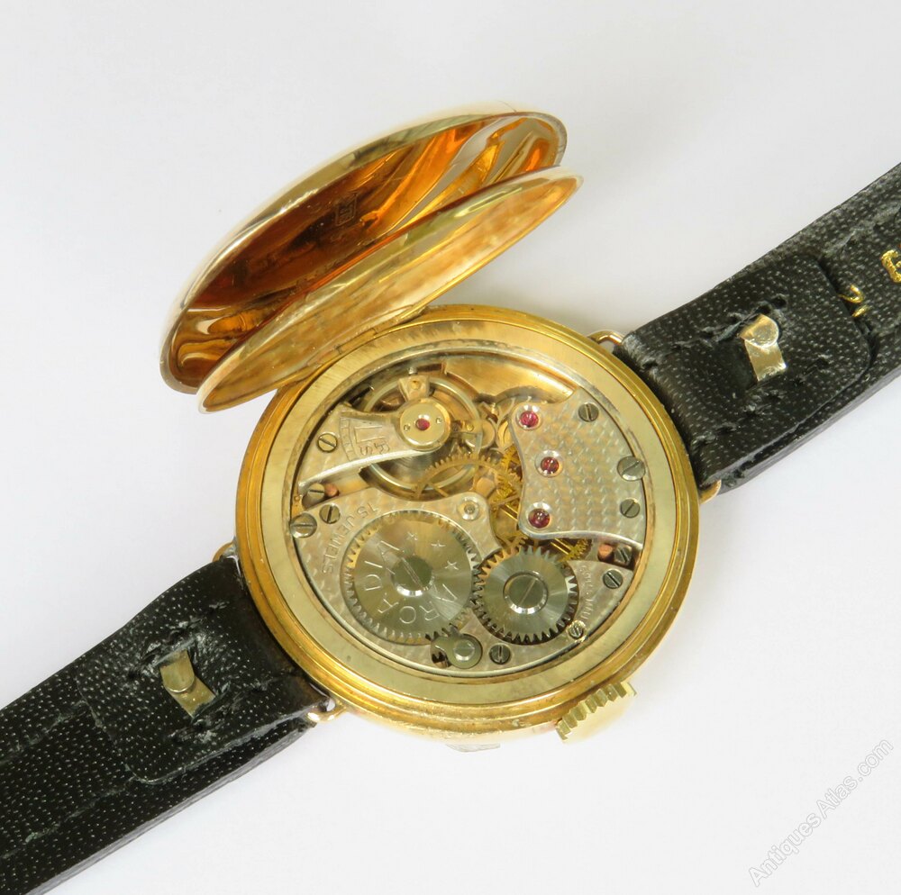Antiques Atlas - Mid-size 9ct Gold Arcadia Wrist Watch, 1926 as170a13672