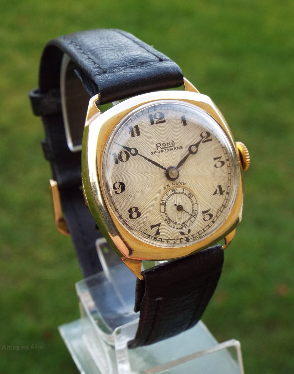 Antiques Atlas - Mid-size Rone Sportsmans 9ct Gold Wristwatch, 1941 ...